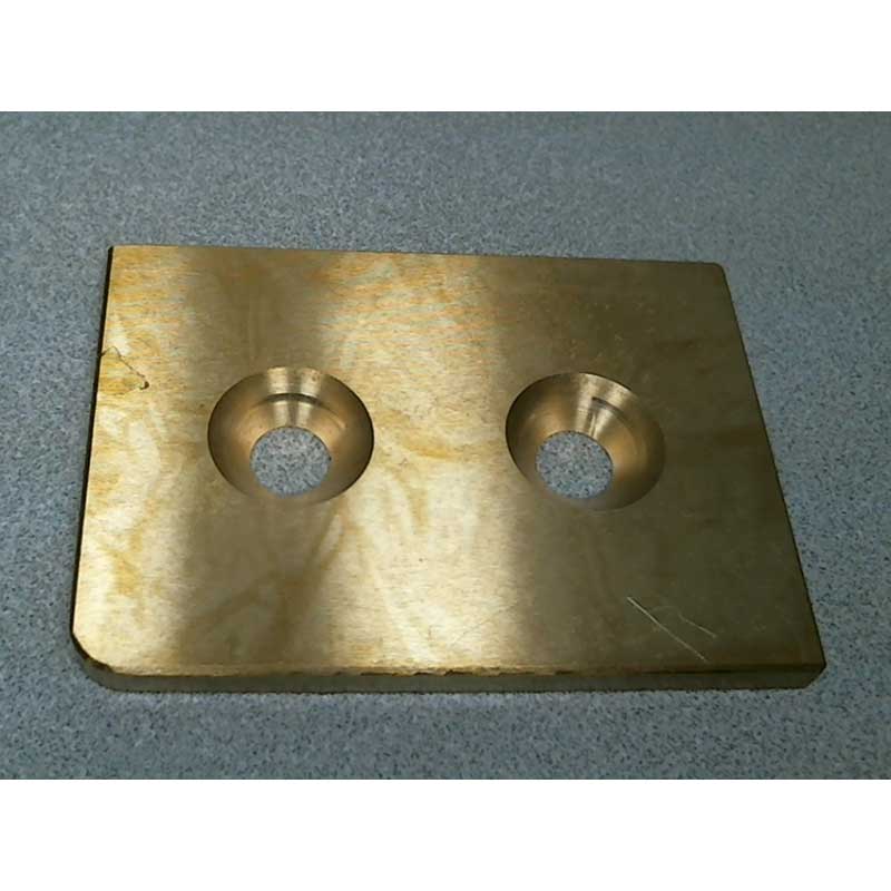 Bronze wear plate (220145) - Piranha Metal Fabrication Equipment by MegaFab