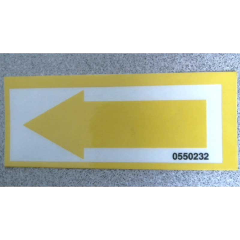 DECAL, MOTOR ROTATION ARROW (550232) - Piranha Metal Fabrication ...